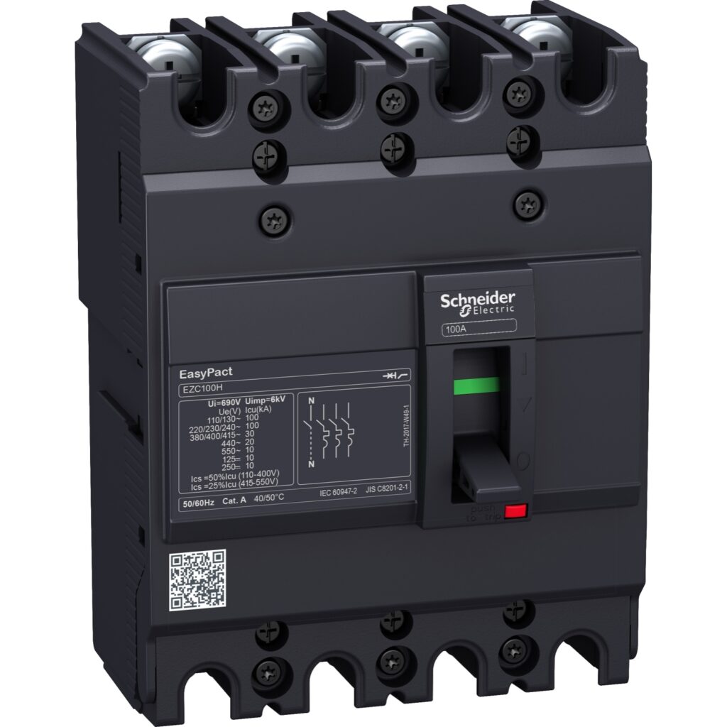 EZC100N4040 – Circuit breaker Easypact EZC100N – TMD – 40 A – 4 poles ...